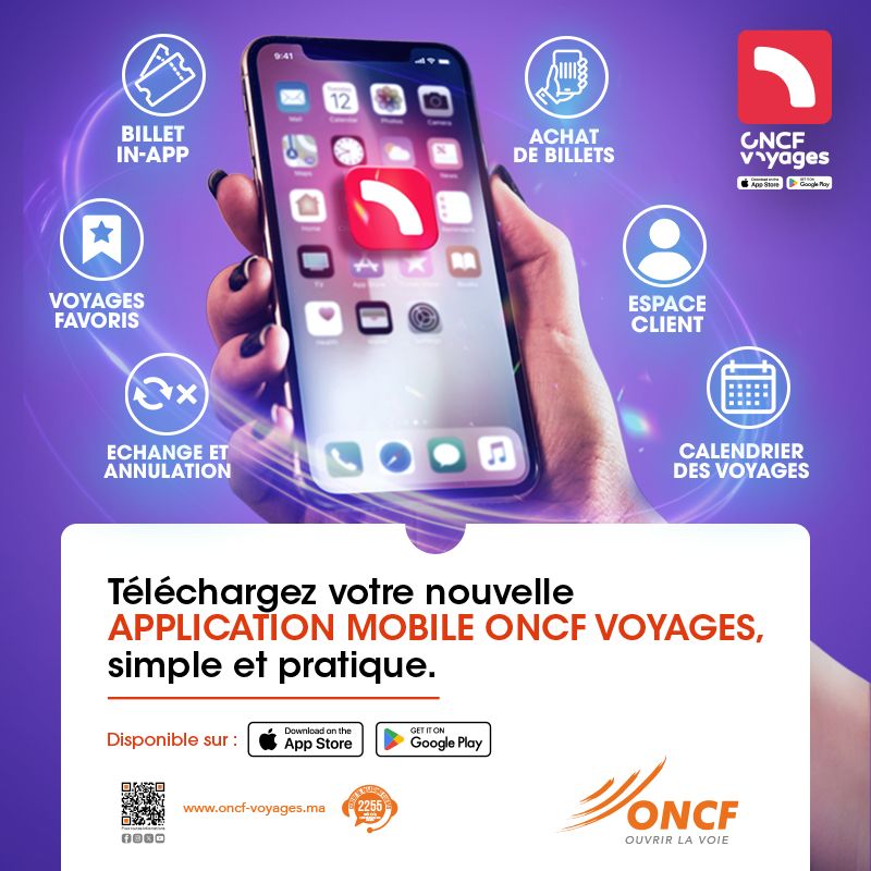 ONCF lance sa nouvelle application mobile « ONCF VOYAGES » intégrant le ...